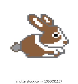 Vektor Stok Pixel Art Rabbit (Tanpa Royalti) 1368031157 | Shutterstock