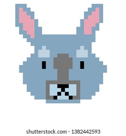 Pixel Art Rabbit Template Face Stock Vector (Royalty Free) 1382442593 ...