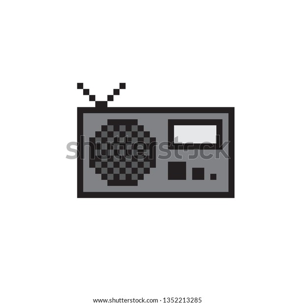 Pixel Art Radio 스톡 벡터(로열티 프리) 1352213285 | Shutterstock