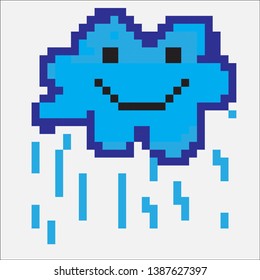 Pixel Art Rain Version Cartoon Stock Vector (Royalty Free) 1387627397 ...