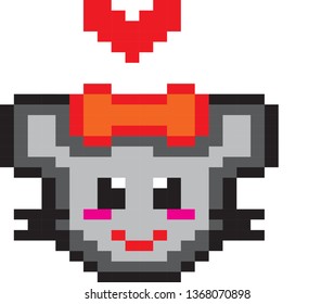 Pixel Art Rat Stock Vector (Royalty Free) 1368070898 | Shutterstock
