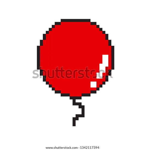 Pixel Art Red Balloons: เวกเตอร์สต็อก (ปลอดค่าลิขสิทธิ์) 1342117394 ...