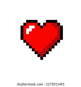 Pixel Art Retro 8 Bit Red Stock Vector (Royalty Free) 2173511491 ...