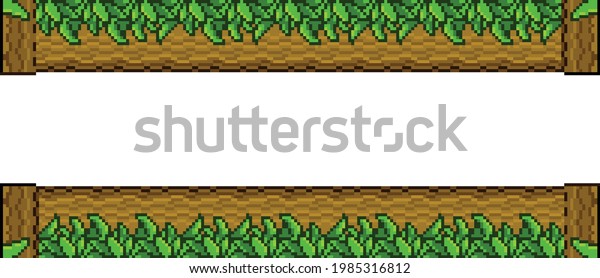 Pixel Art Retro Border Assets Games Stock Vector (Royalty Free ...