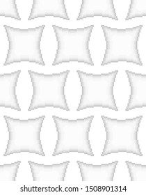 Pixel Art Seamless Pattern Pillows Row: vector de stock (libre de ...