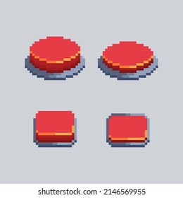 Pixel Art Set Video Game Buttons Stock Vector (Royalty Free) 2146569955 ...