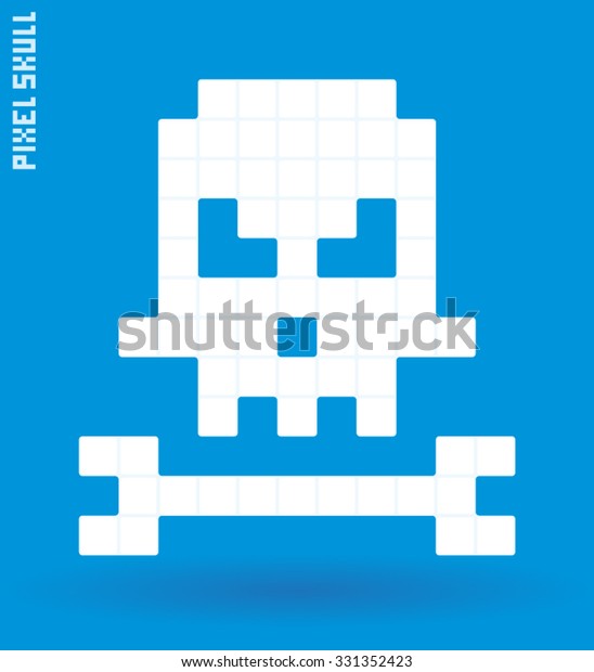 Pixel Art Skull Bone Isolated Vector 库存矢量图（免版税）331352423 | Shutterstock