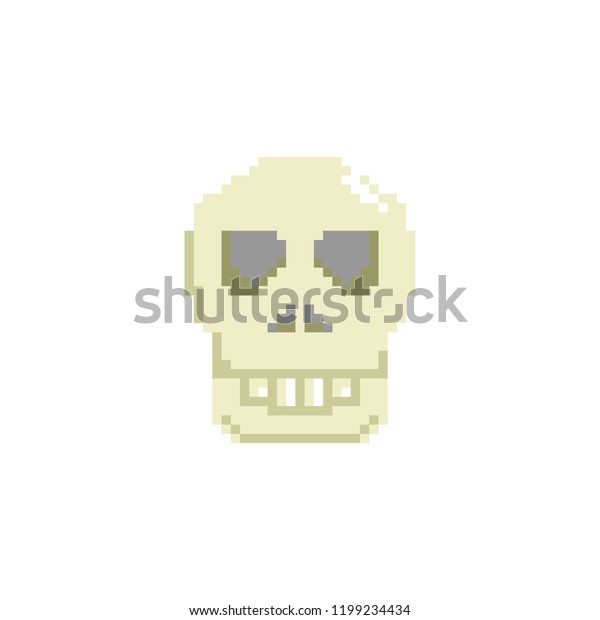 Pixel Art Skull Vector Icon Stock Vector (Royalty Free) 1199234434 ...