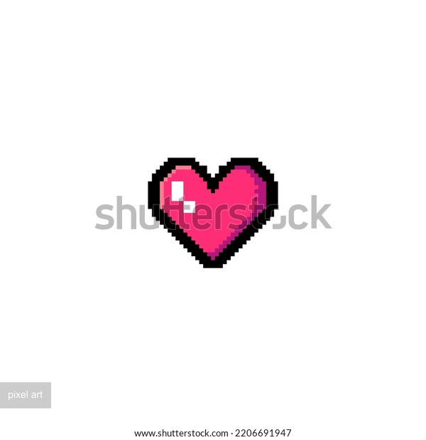 Pixel Art Small Heart Icon Stock Vector (Royalty Free) 2206691947 ...