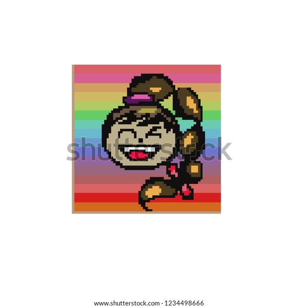Pixel Art Smile: vetor stock (livre de direitos) 1234498666 | Shutterstock