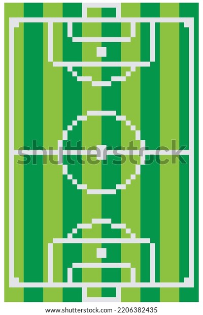 Pixel Art Soccer Field Viewed Above Stock Vector (Royalty Free ...