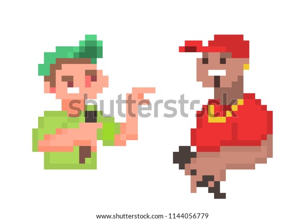 Pixel Art Standup Comedybeatboxraphiphopmc Battle Poster Stock Vector ...
