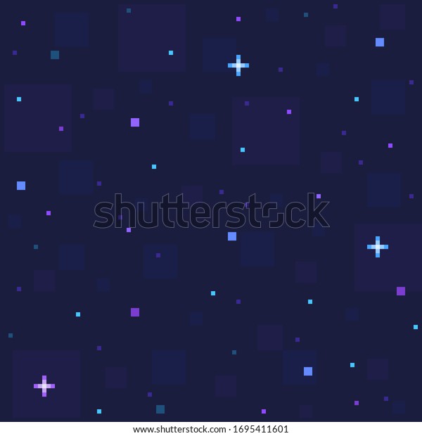 Pixel Art Star Sky Night Starry Stock Vector (Royalty Free) 1695411601 ...