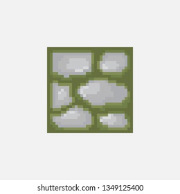 Pixel Art Stone Texture Game Platforms: vetor stock (livre de direitos ...
