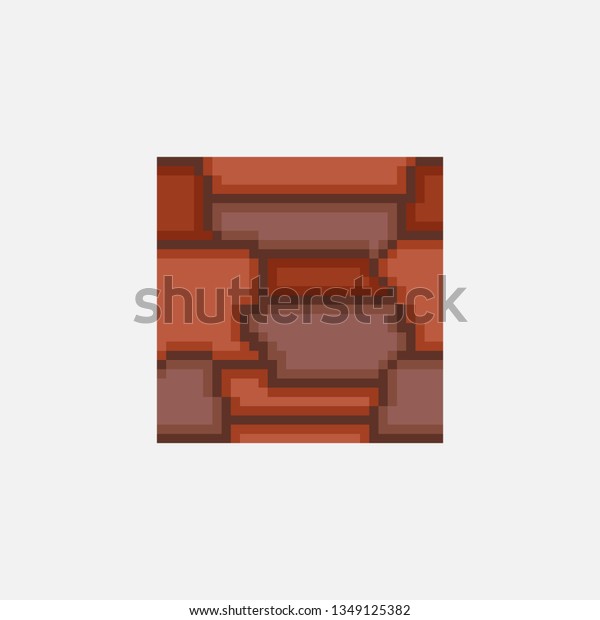 Pixel Art Stone Texture Game Platforms Stock Vector (Royalty Free ...
