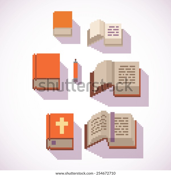 Pixel Art Style Closed Open Book 스톡 벡터(로열티 프리) 254672710 | Shutterstock