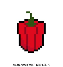 Pixel Art Sweet Pepper Stock Vector (Royalty Free) 1339433075 ...