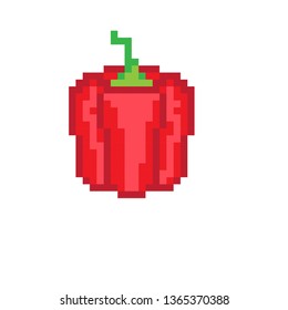Pixel Art Sweet Pepper Stock Vector (Royalty Free) 1365370388 ...
