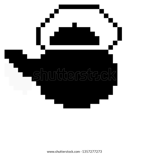 Pixel Art Tea Pot Stock Vector (Royalty Free) 1357277273 | Shutterstock