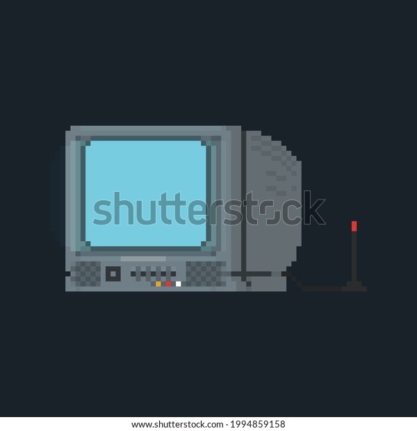 Pixel Art Television Mini Antenna: เวกเตอร์สต็อก (ปลอดค่าลิขสิทธิ์ ...