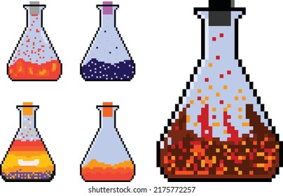 Pixel Art Test Tube Science Laboratory Stock Vector (Royalty Free ...