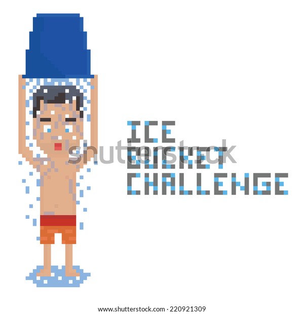 Pixel Art Topless Person Making Ice Stock Vector (Royalty Free ...