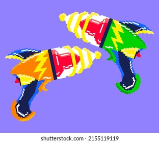 Pixel Art Toy Gun Vector Stock Vector (Royalty Free) 2155119119 ...