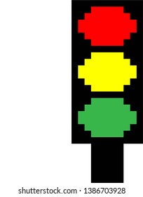 Pixel Art Traffic Light Graphic Design Stock Vector (Royalty Free ...