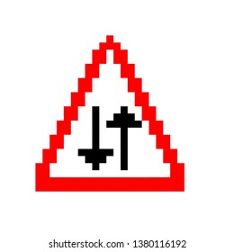 Pixel Art Traffic Signs Stock Vector (Royalty Free) 1380116192 ...