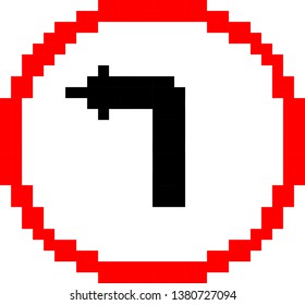 Pixel Art Traffic Signs Stock Vector (Royalty Free) 1380727094 ...
