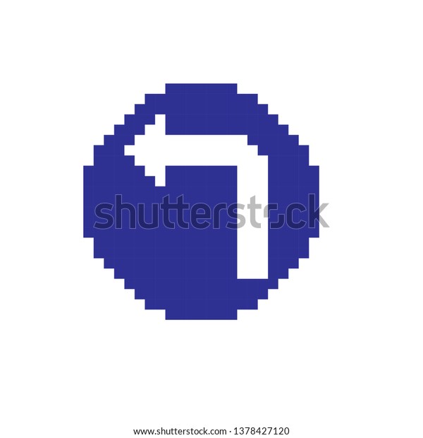 Pixel Art Traffic Signs: vetor stock (livre de direitos) 1378427120 ...