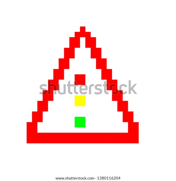 Pixel Art Traffic Signs: Stock-Vektorgrafik (Lizenzfrei) 1380116204 ...