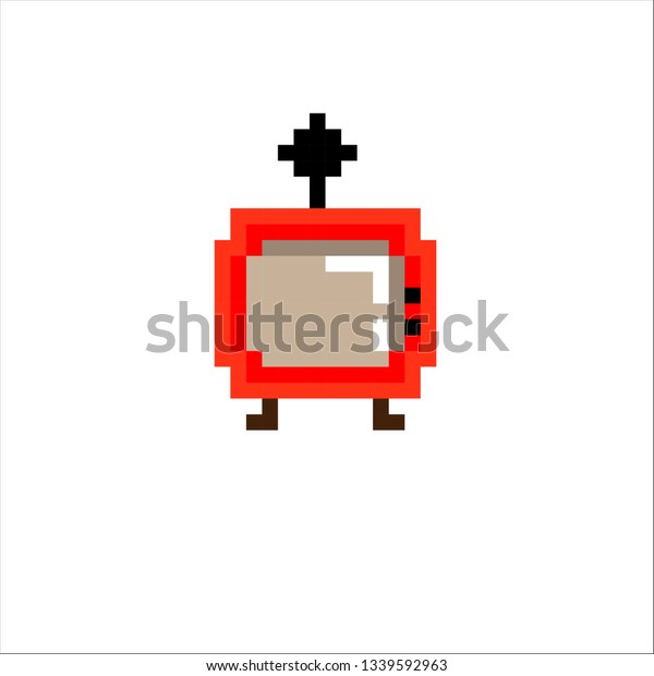 Pixel Art Tv Stock Vector (Royalty Free) 1339592963 | Shutterstock