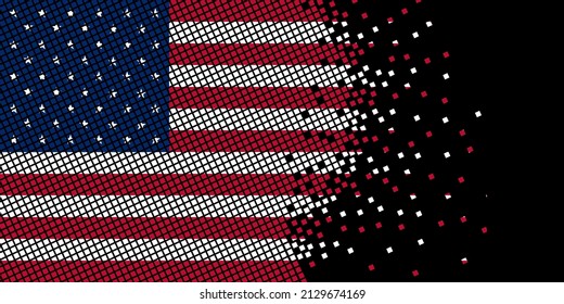 Pixel Art Usa Flag Pixel Dots Stock Vector (Royalty Free) 2129674169 ...