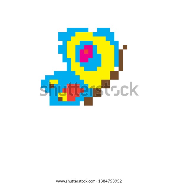 Pixel Art Vector Butterfly Fly Stock Vector (Royalty Free) 1384753952 ...