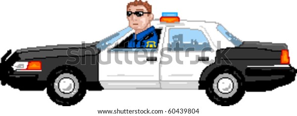Pixel Art Vector Illustration Police Artwork: Vector có sẵn (miễn phí ...