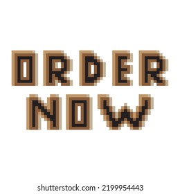Pixel Art Vector Illustration Text Order Stock Vector (Royalty Free ...