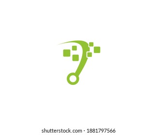 Pixel Art Vector Logo Design Template Stock Vector (Royalty Free ...