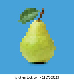 Pixel Art Vector Pear Fruit On Stock Vector (Royalty Free) 2117165123
