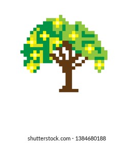 Pixel Art Vector Tree Green Stock Vector (Royalty Free) 1384680188 ...