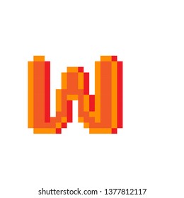 Pixel Art W Stock Vector (Royalty Free) 1377812117 | Shutterstock