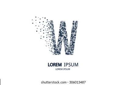 Pixel Art W Letter Logo Vector 스톡 벡터(로열티 프리) 306013487 | Shutterstock