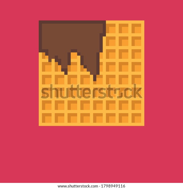 Pixel Art Waffle Chocolate Stock Vector (Royalty Free) 1798949116 ...