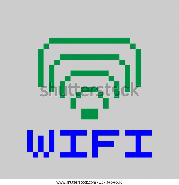 Pixel Art Wifi Stock Vector (Royalty Free) 1373454608 | Shutterstock