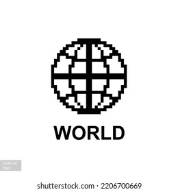 Pixel Art World Icon Stock Vector (Royalty Free) 2206700669 | Shutterstock