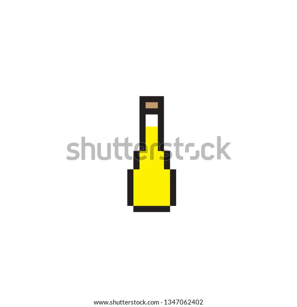 Pixel Art Yellow Bottle Stock Vector (Royalty Free) 1347062402 ...