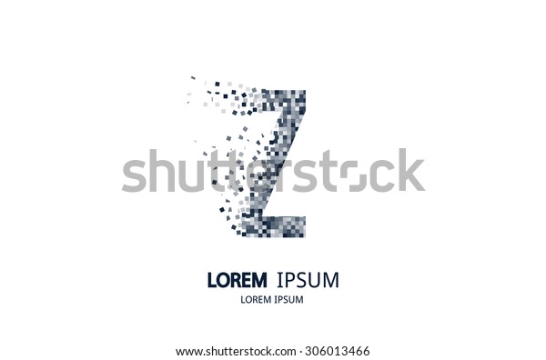 Pixel Art Z Letter Logo Vector 스톡 벡터(로열티 프리) 306013466 | Shutterstock