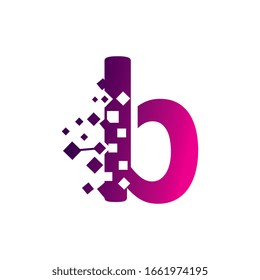 Pixel B Letter Logo Design Creative Stock Vector (Royalty Free ...