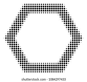 Pixel Black Contour Hexagon Icon Vector Stock Vector (Royalty Free ...