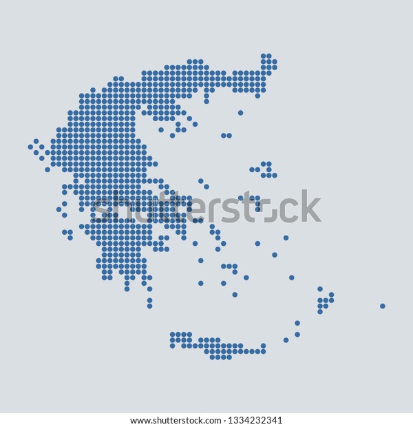 Pixel Blue Dot Map On Gray Stock Vector (Royalty Free) 1334232341 ...